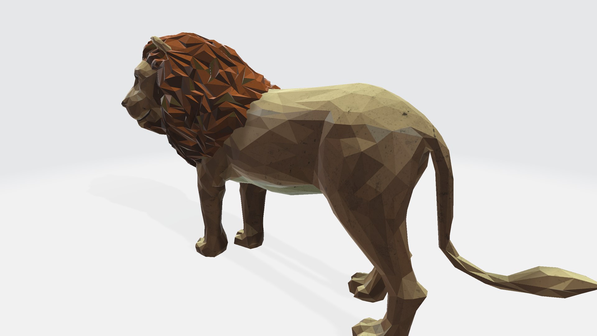 3D Lion - Low Poly Model - TurboSquid 2410876