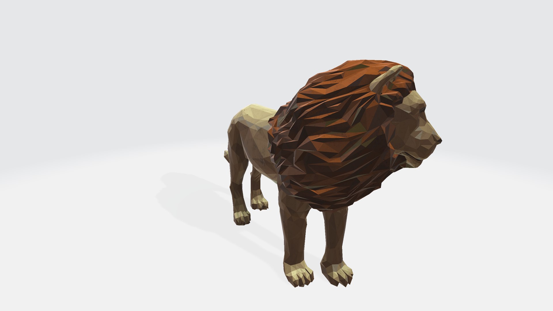 3D Lion - Low Poly Model - TurboSquid 2410876