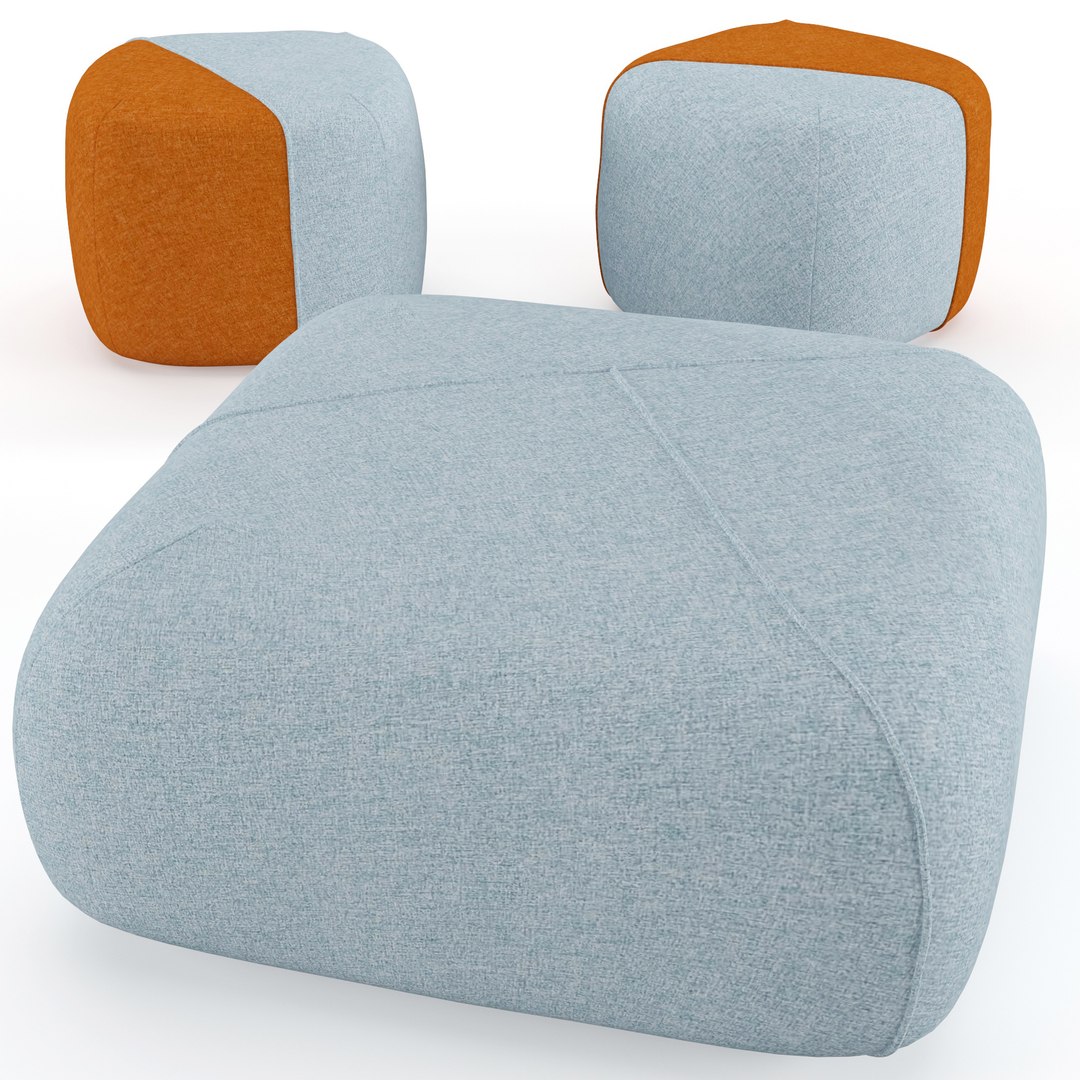 3D furoshiki pouf model - TurboSquid 1672216