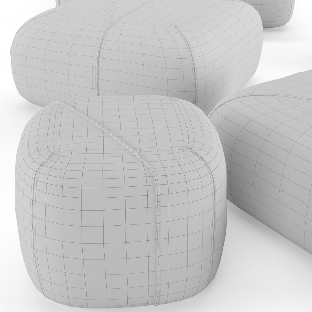 3D furoshiki pouf model - TurboSquid 1672216