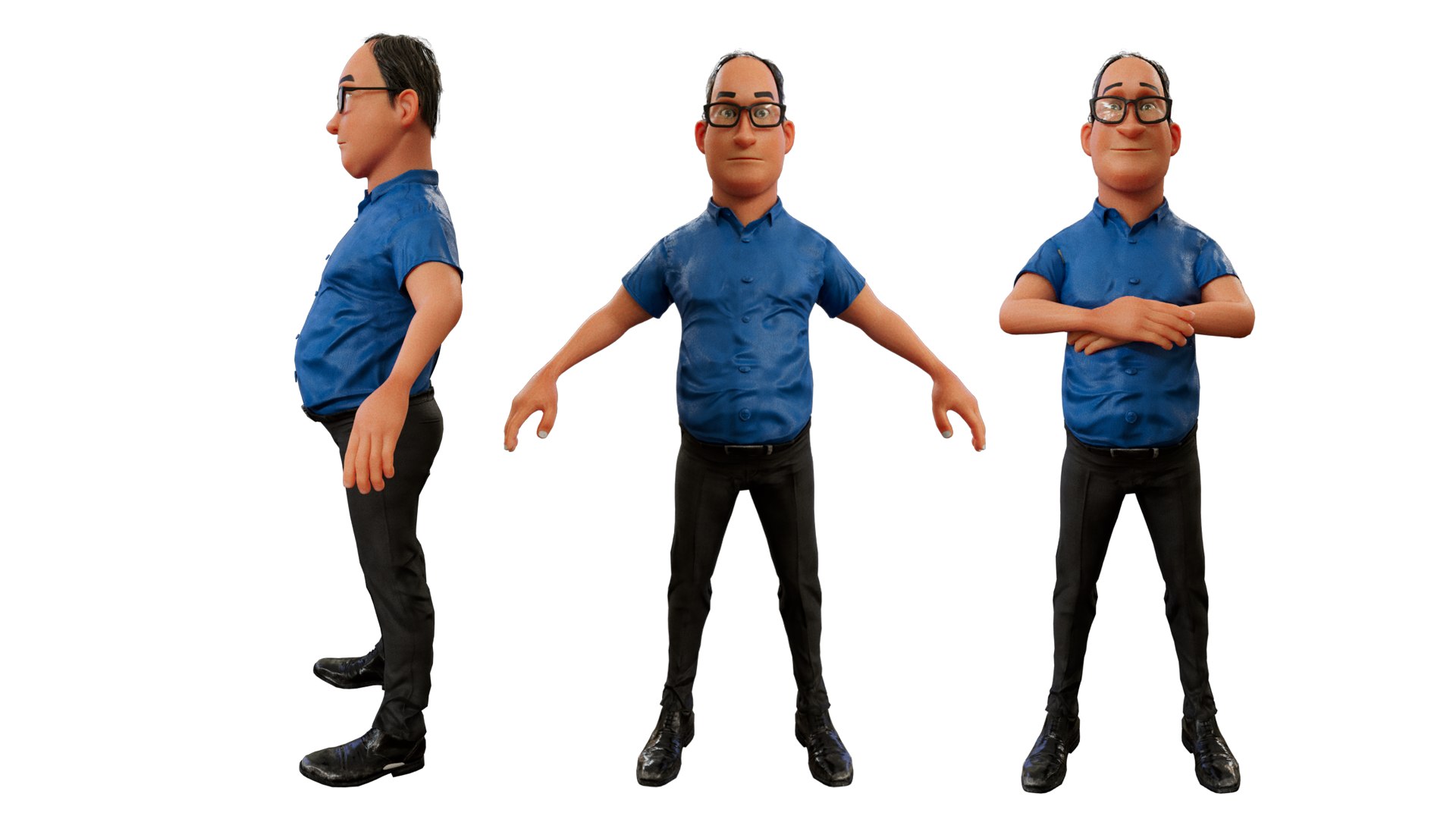 3D Dad Father Cartoon 3d Model Model - TurboSquid 2078902
