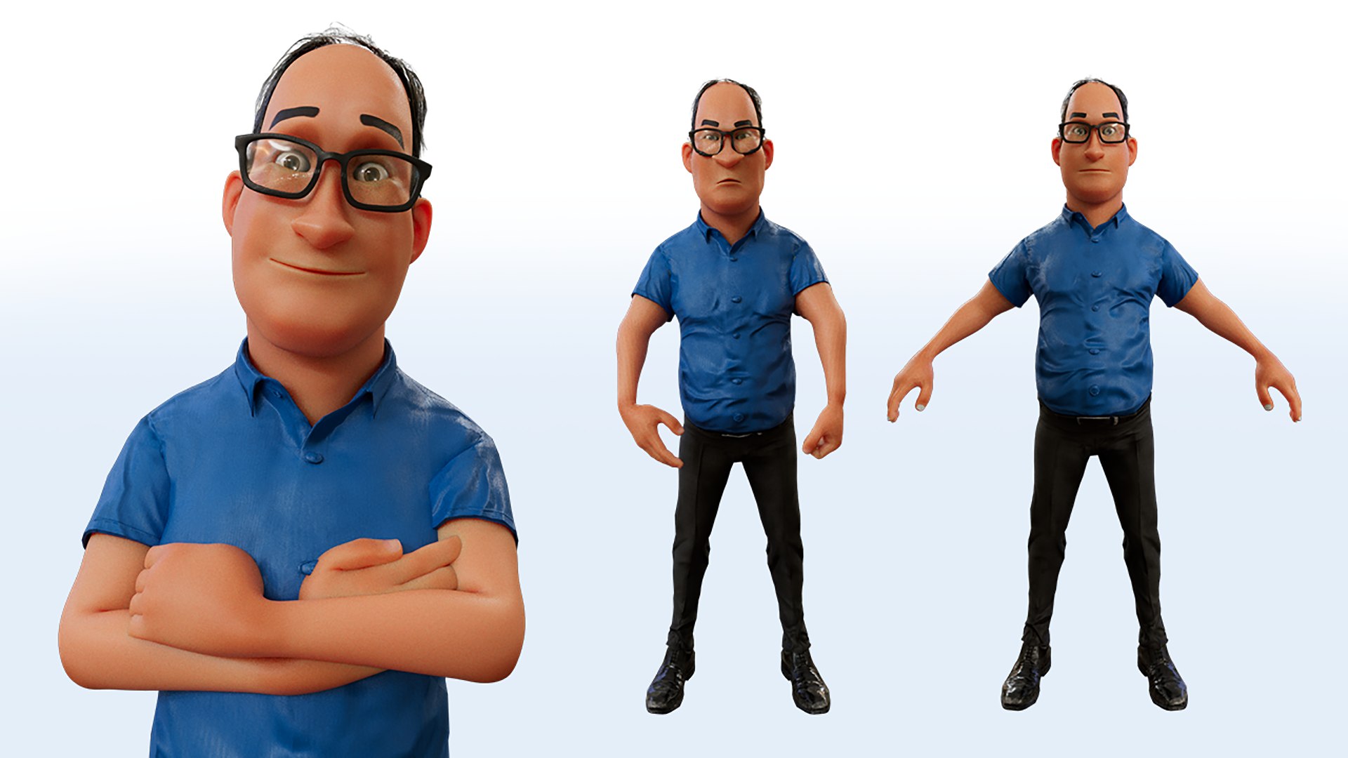 3D Dad Father Cartoon 3d Model Model - TurboSquid 2078902