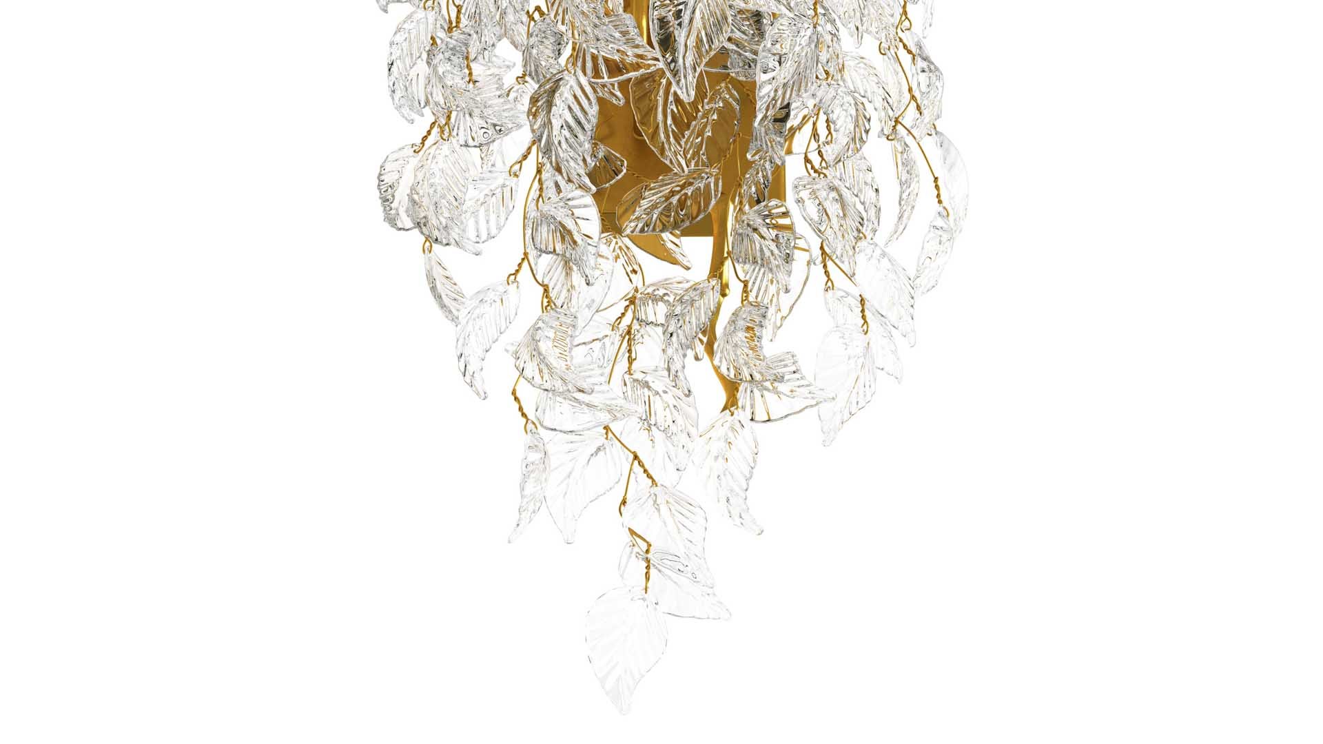 Restoration Hardware Arabella Glass Sconce Aged Brass 3D Model ...