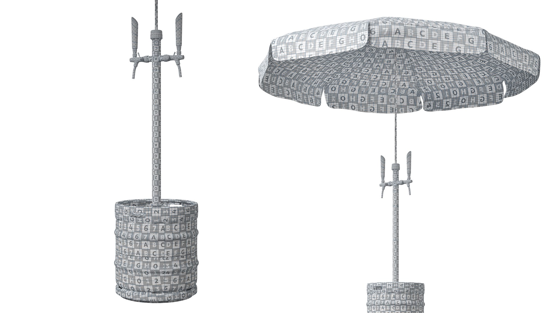 3D VELTINS Umbrella With Beer Tap - TurboSquid 2204096