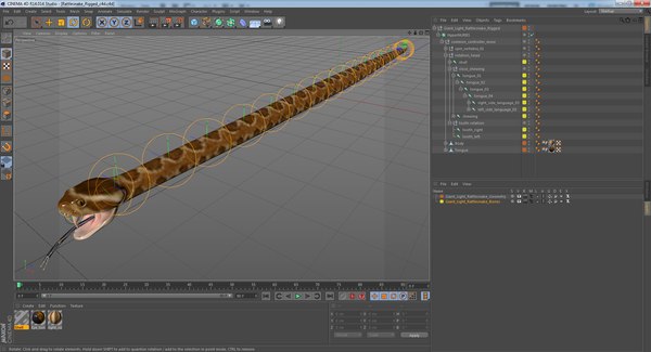 Rattlesnake snake rattle rigged 3D model - TurboSquid 1436169