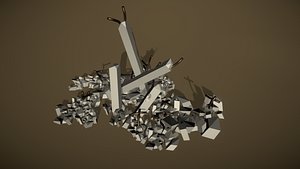 pile metalic scrap 3d model