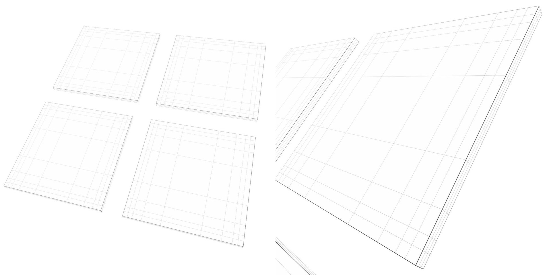 3D Set Square Garden Steppers - TurboSquid 1345332