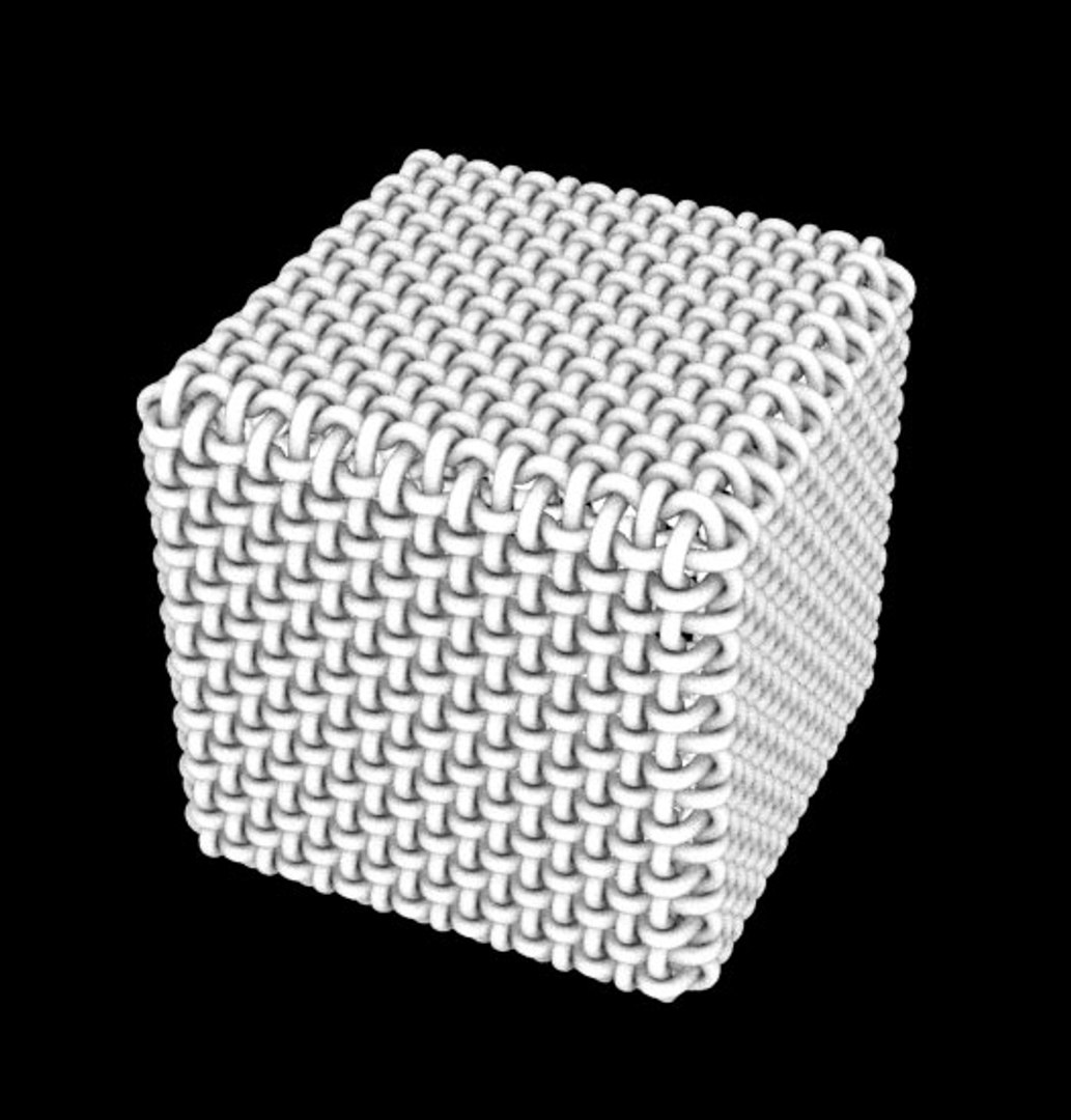 obj cube wire mesh
