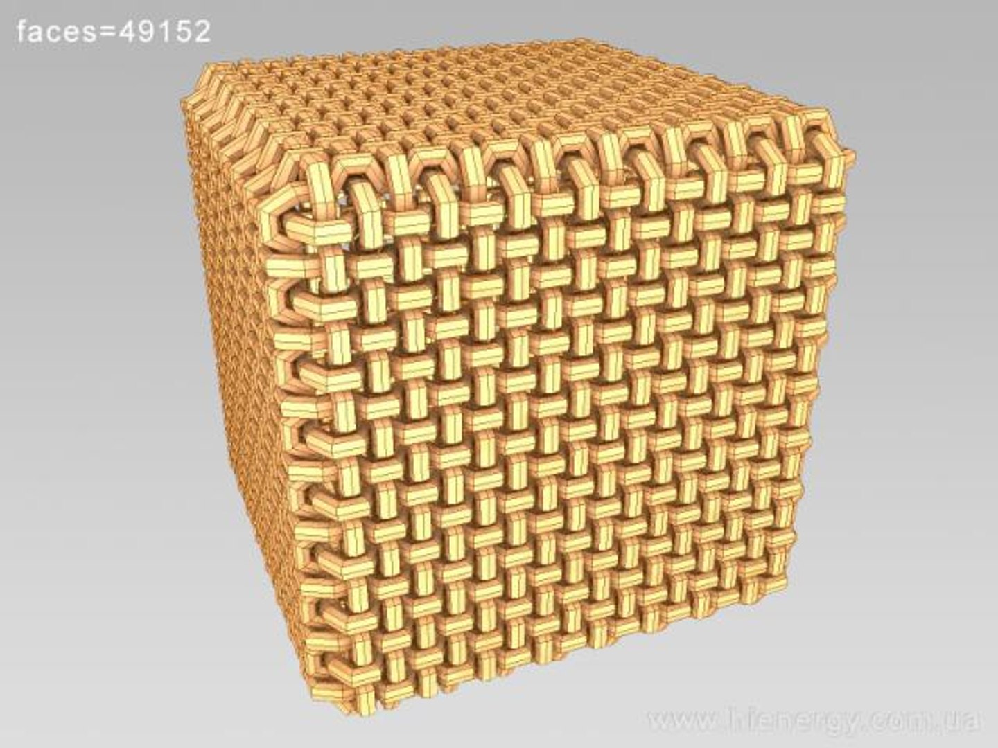 obj cube wire mesh