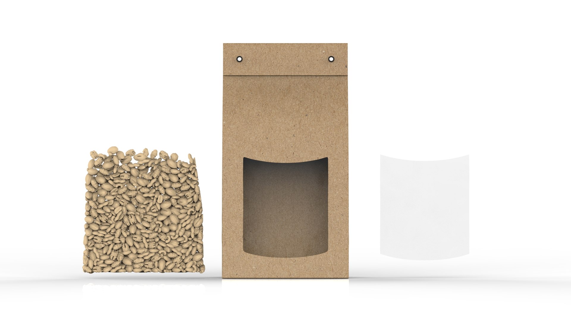 3D Peanut Packaging Bag Model - TurboSquid 2073708
