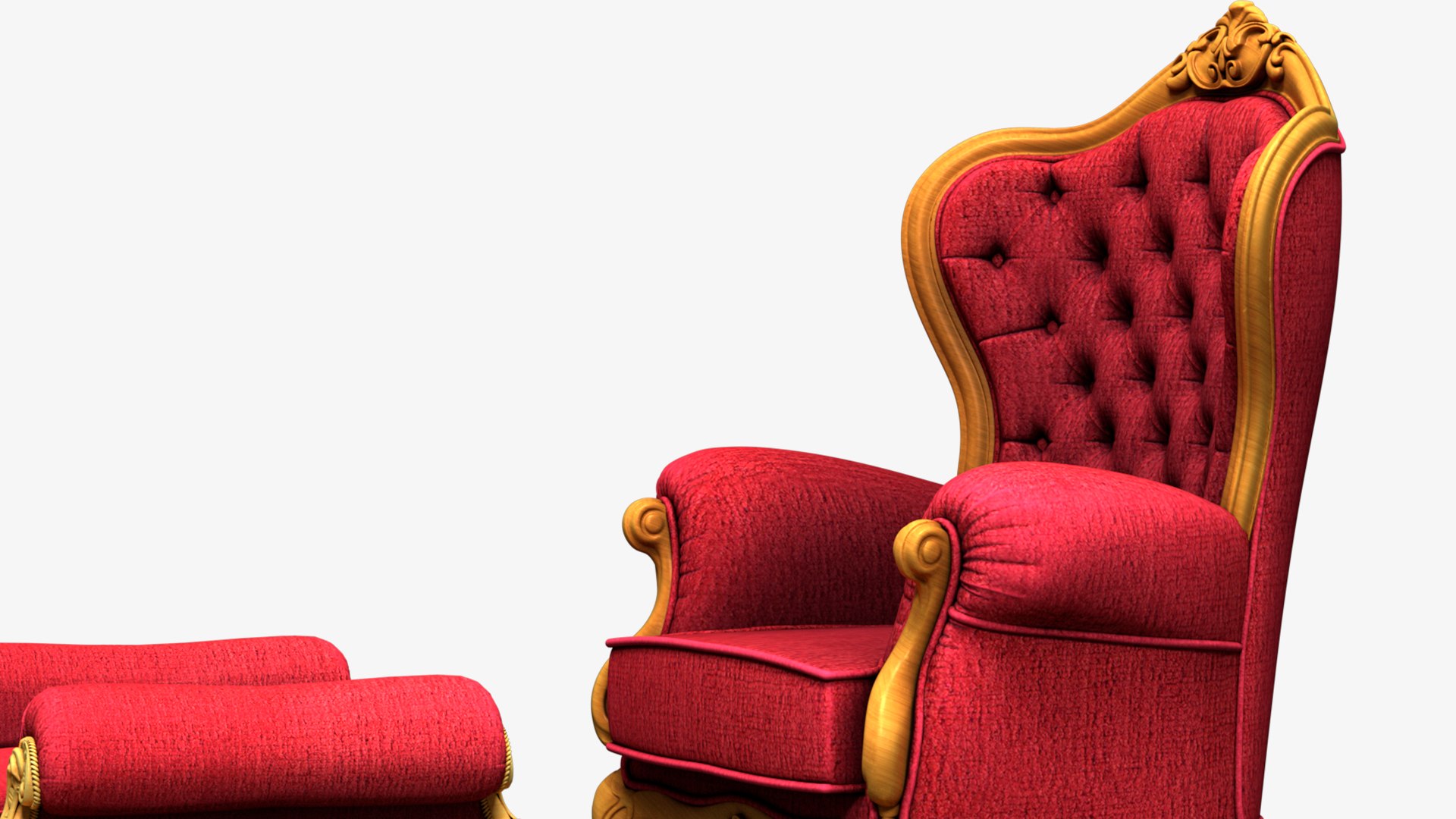 3D Model Santa Chair - TurboSquid 2327563