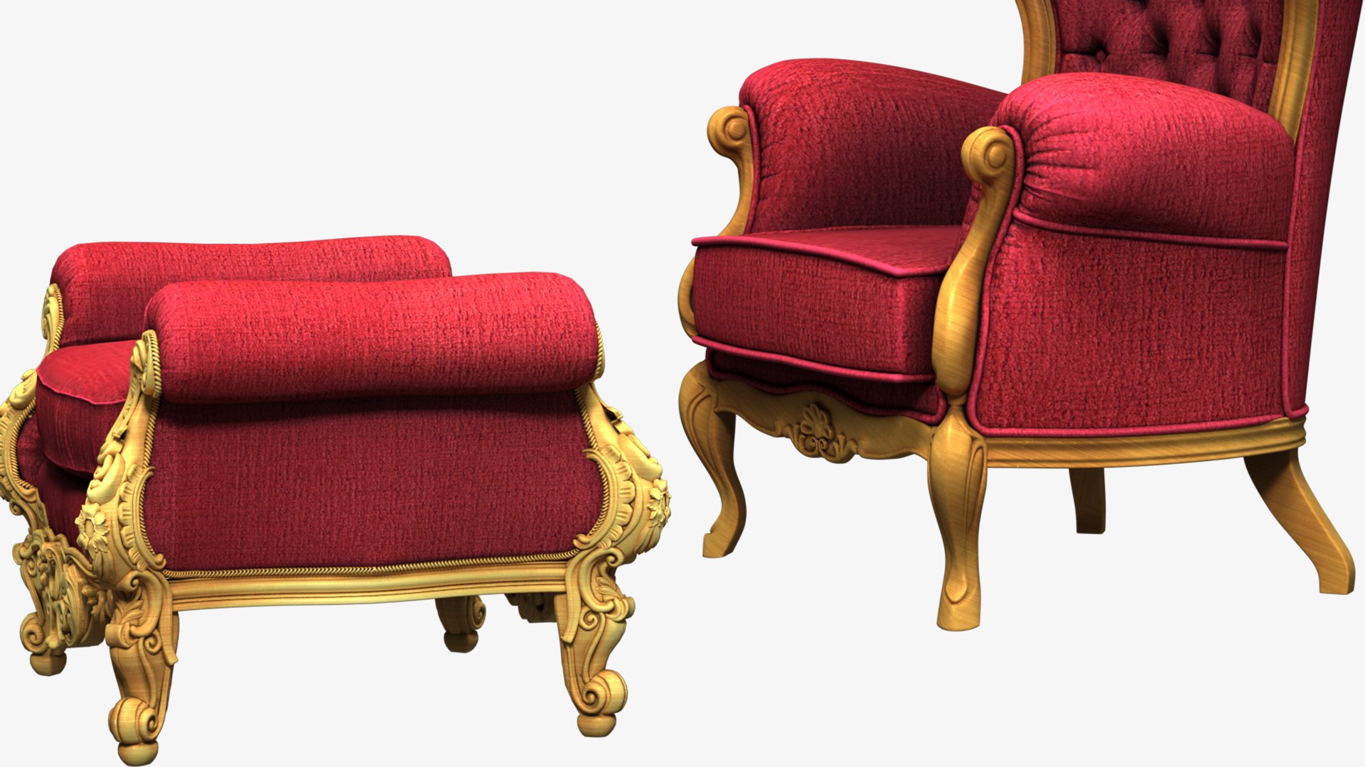 3D Model Santa Chair - TurboSquid 2327563