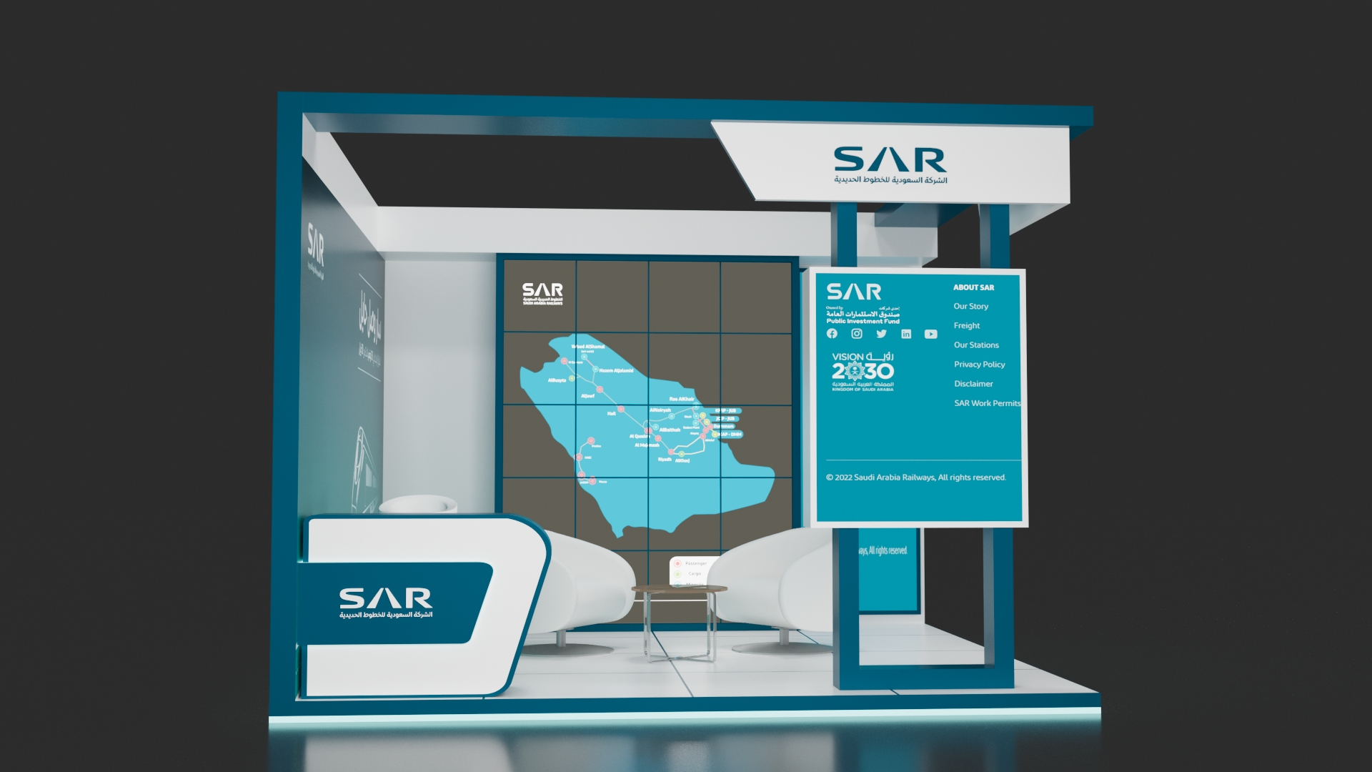 3D Model 4x4 Meter Exhibition Booth - TurboSquid 2265103