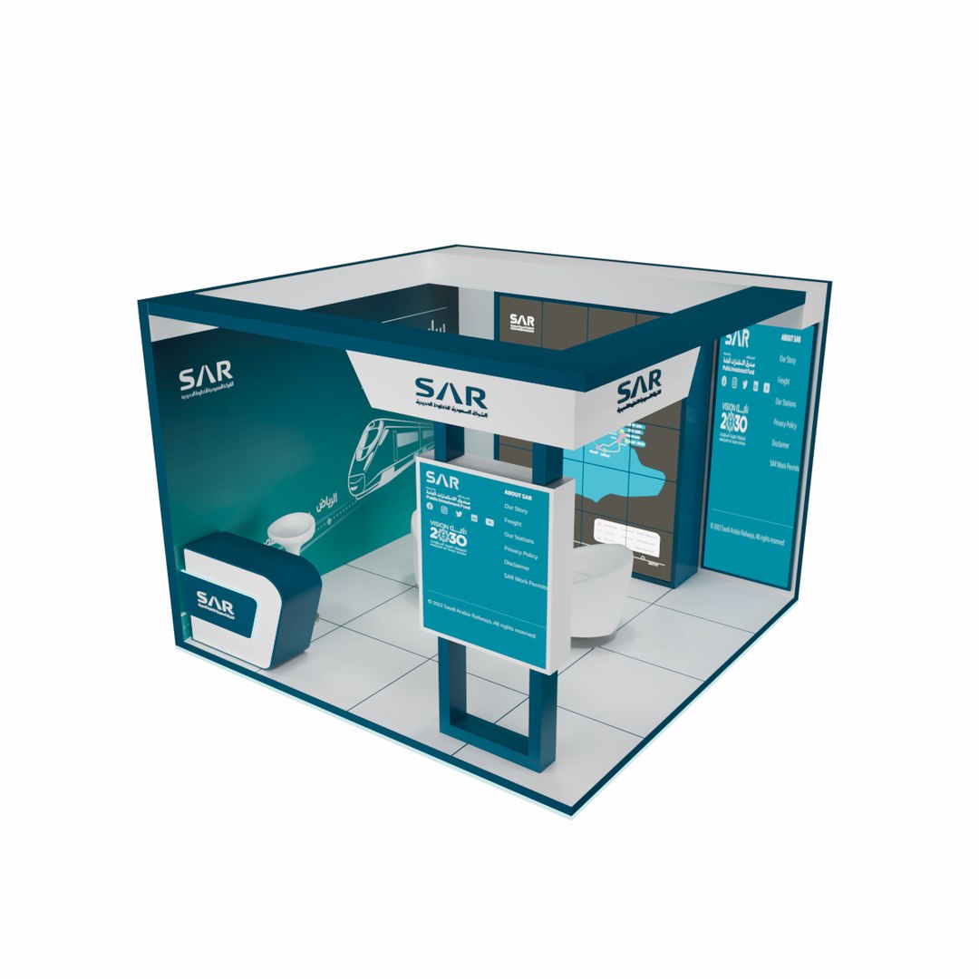 3D Model 4x4 Meter Exhibition Booth - TurboSquid 2265103