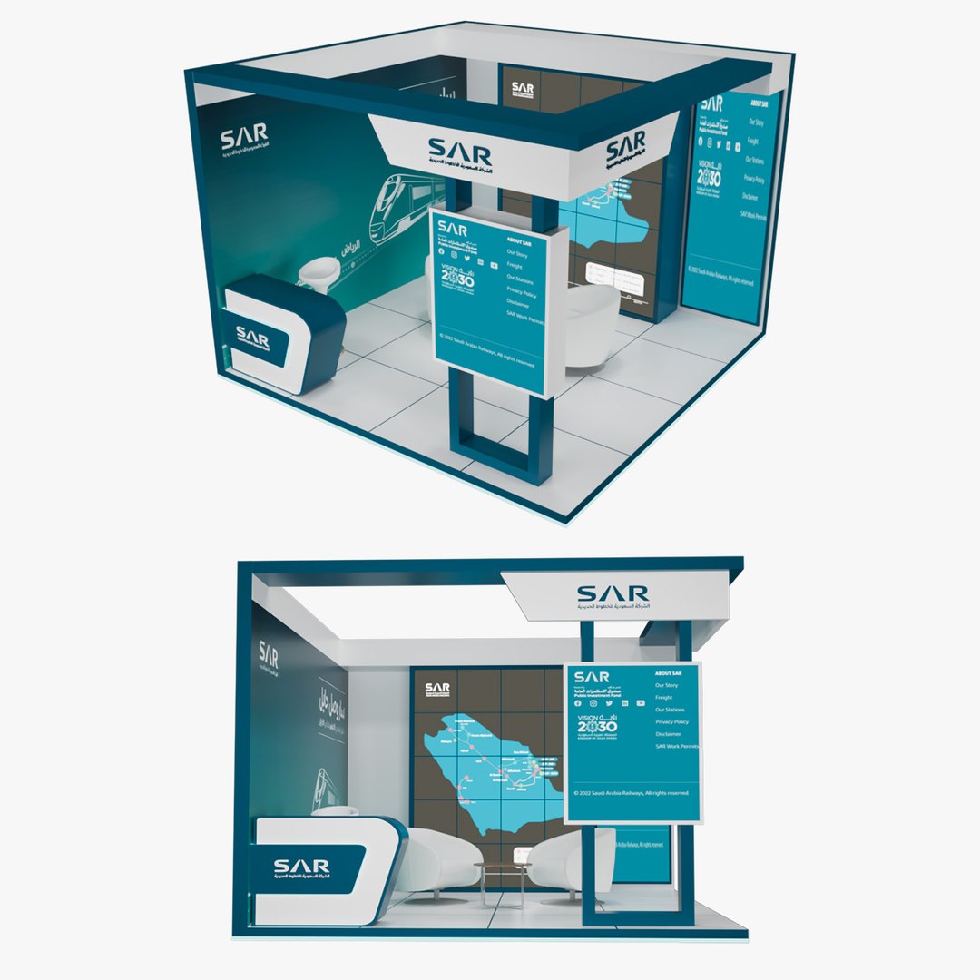modelo 3d Stand de exposición de 4x4 metros. - TurboSquid 2265103