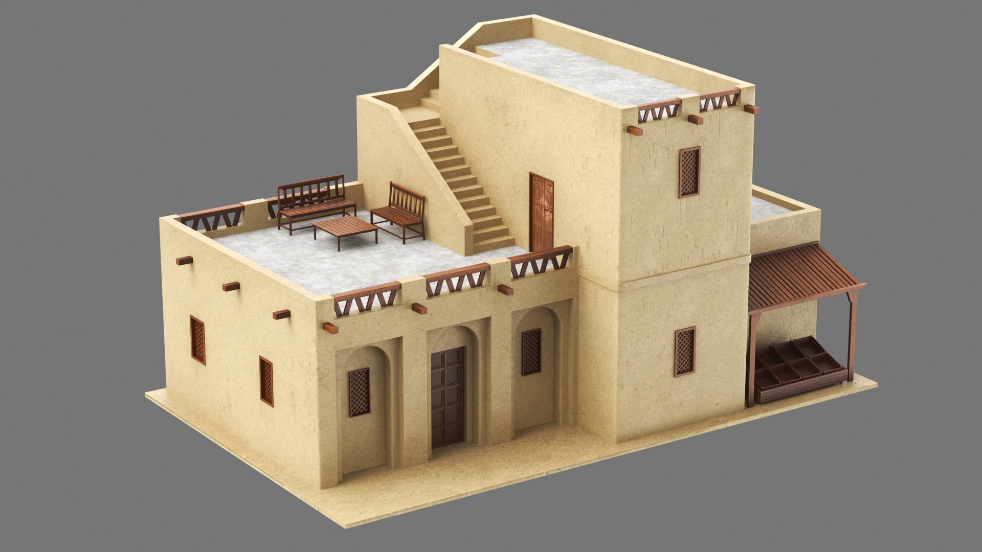 Detail Arab House 01 Model - TurboSquid 2245871