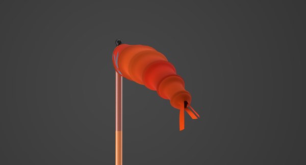 3d model animation wind sock