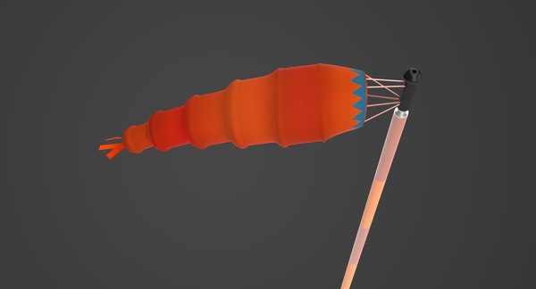 3d model animation wind sock