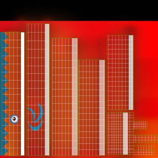 3d model animation wind sock