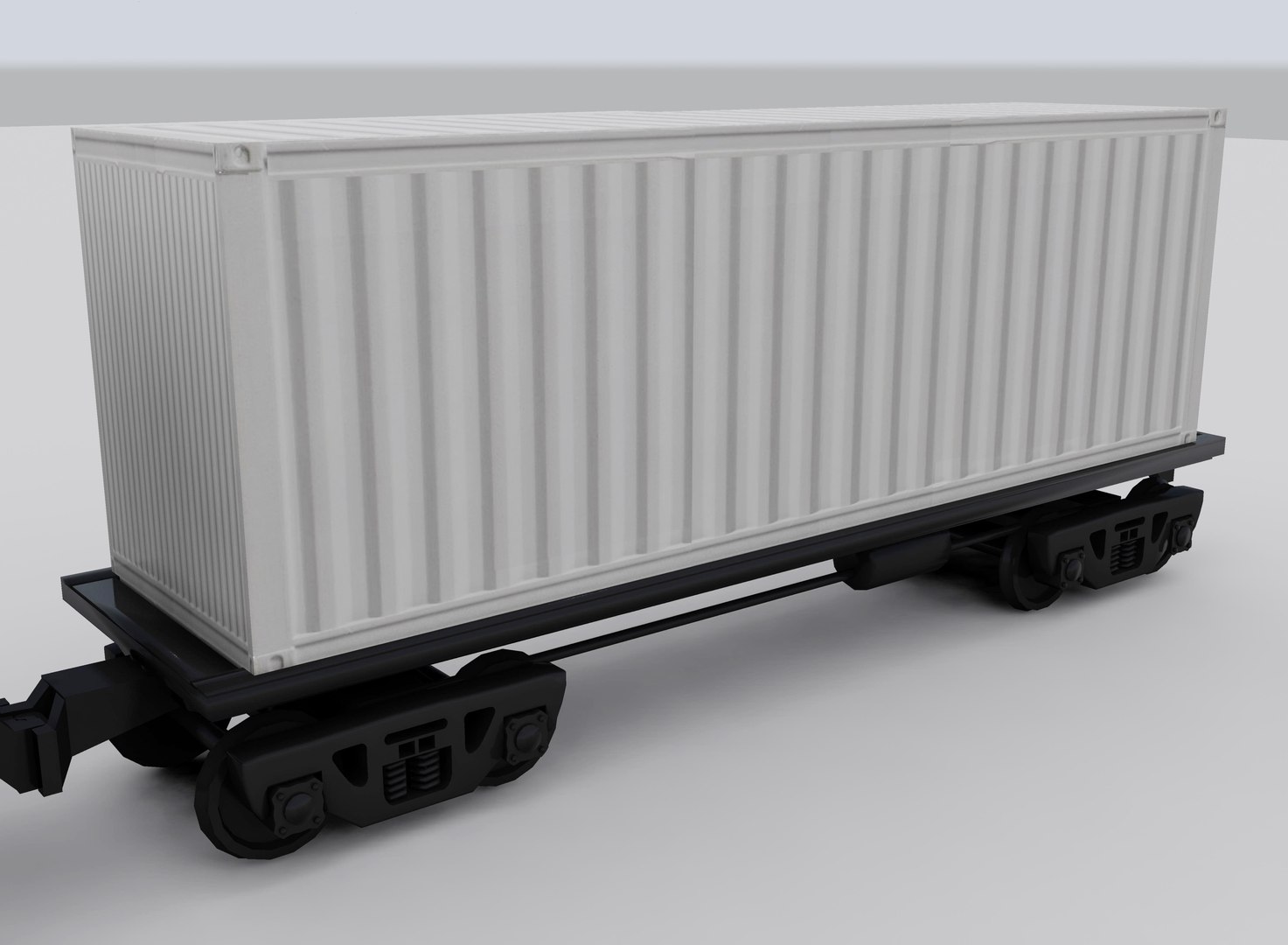 3d Dxf Freight Train Engine