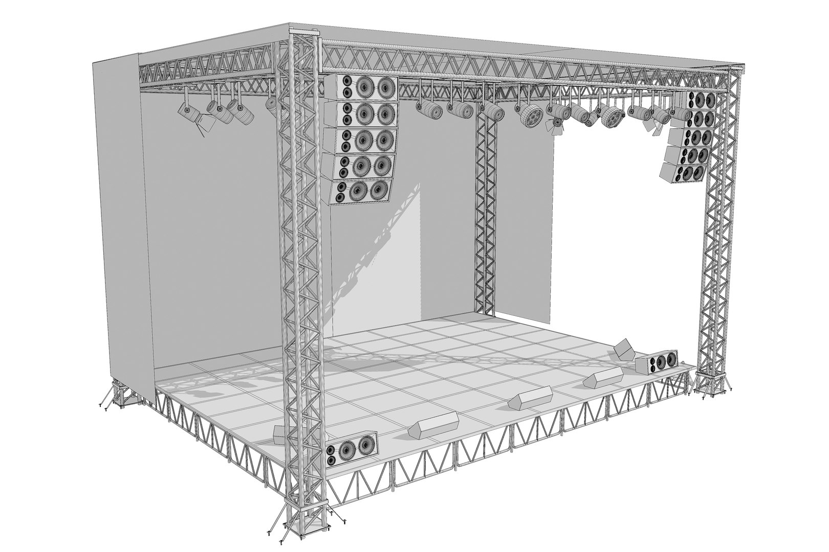 Concert Stage 01 Model - TurboSquid 2246268