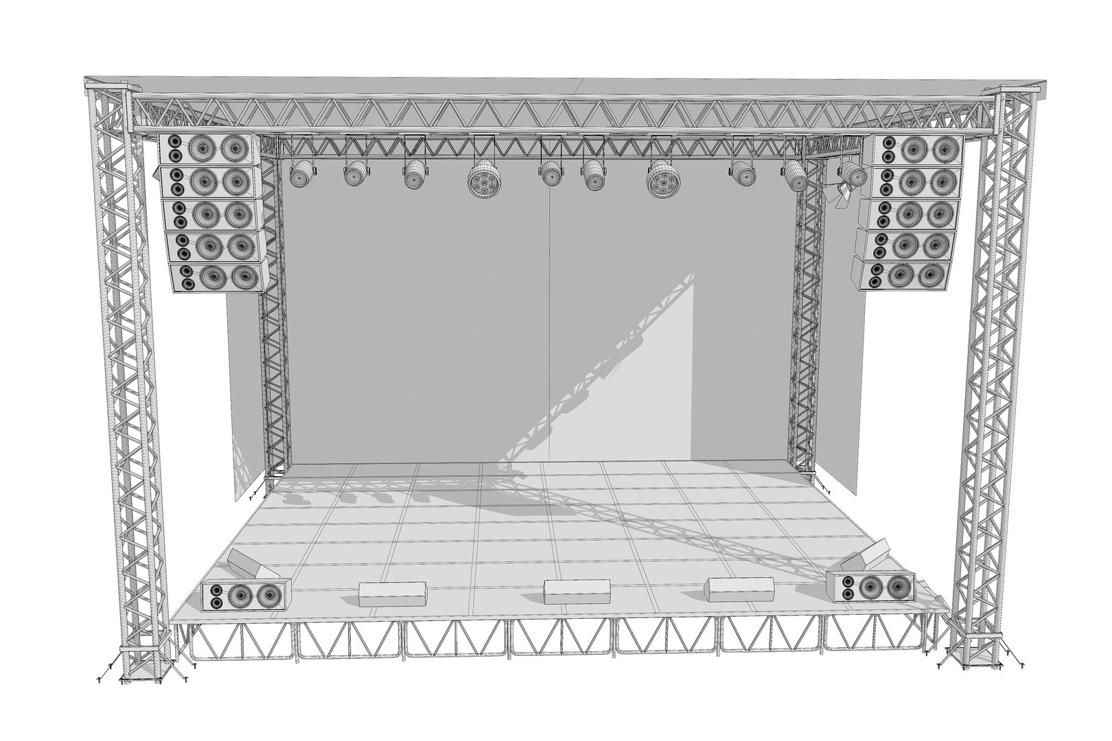 Concert Stage 01 Model - TurboSquid 2246268
