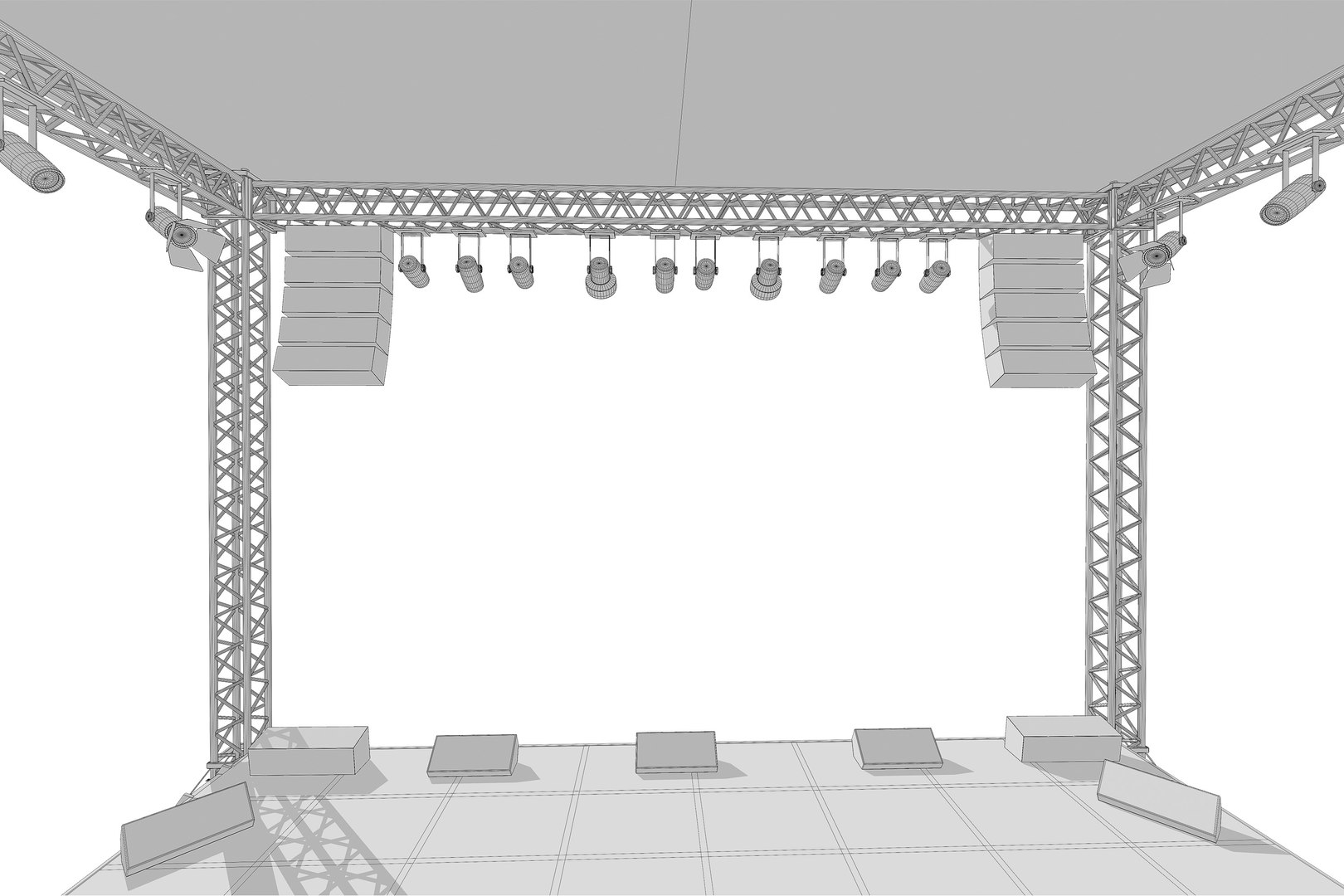 Concert Stage 01 Model - TurboSquid 2246268