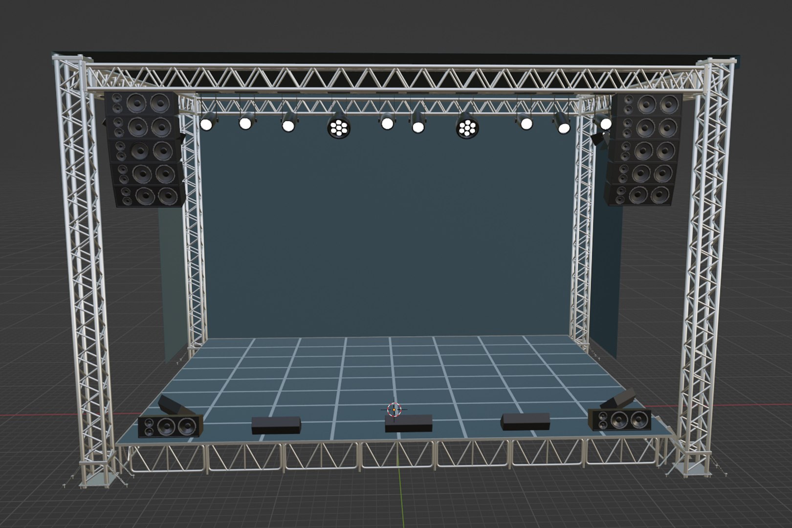 Concert Stage 01 Model - TurboSquid 2246268