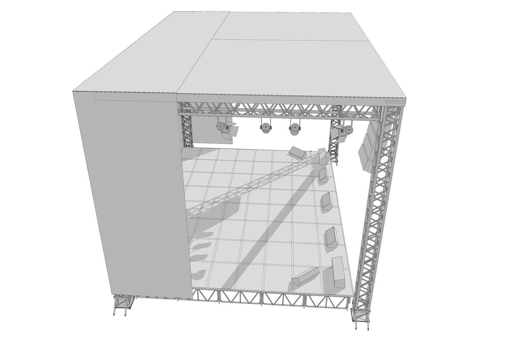 Concert Stage 01 Model - TurboSquid 2246268