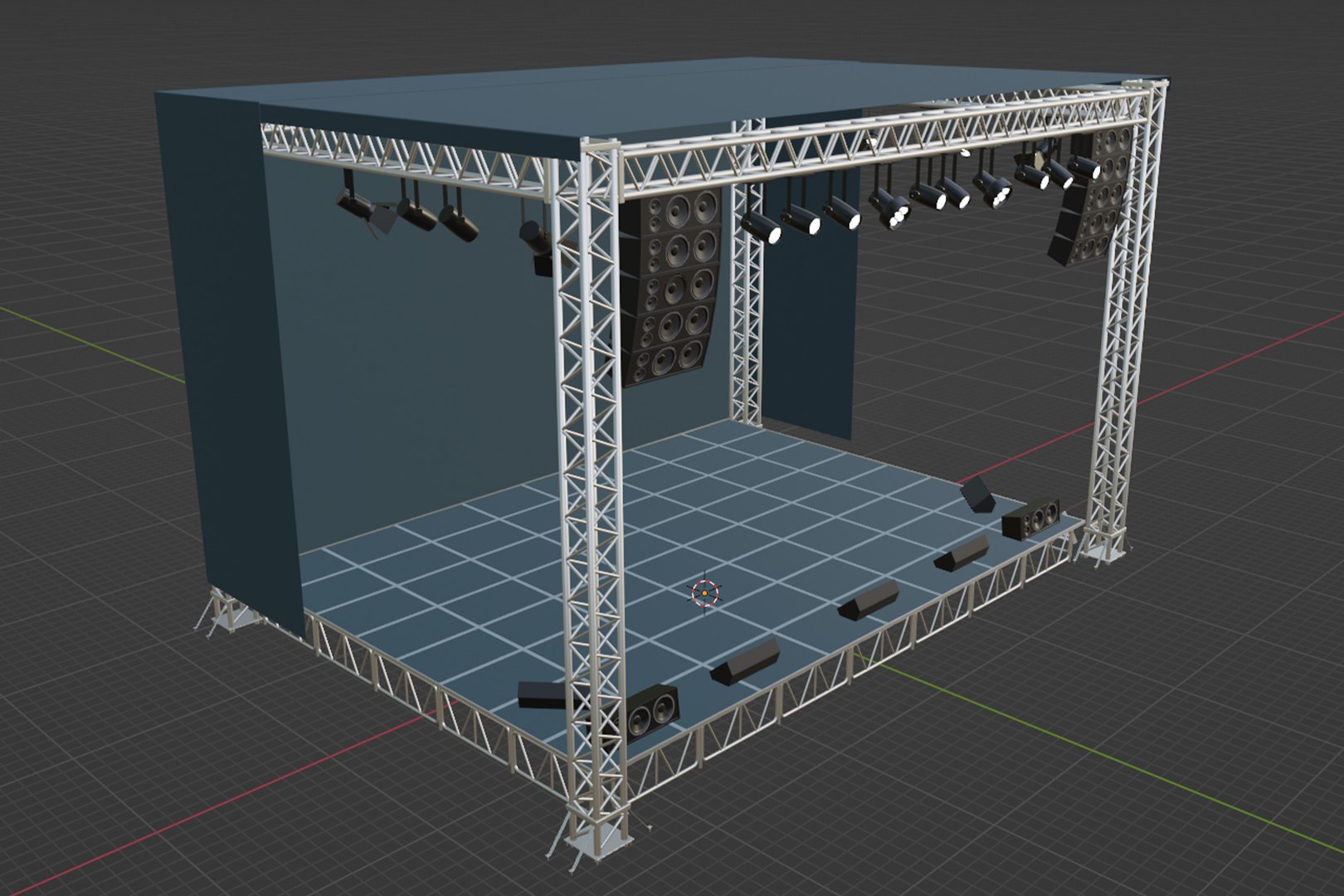 Concert Stage 01 Model - TurboSquid 2246268