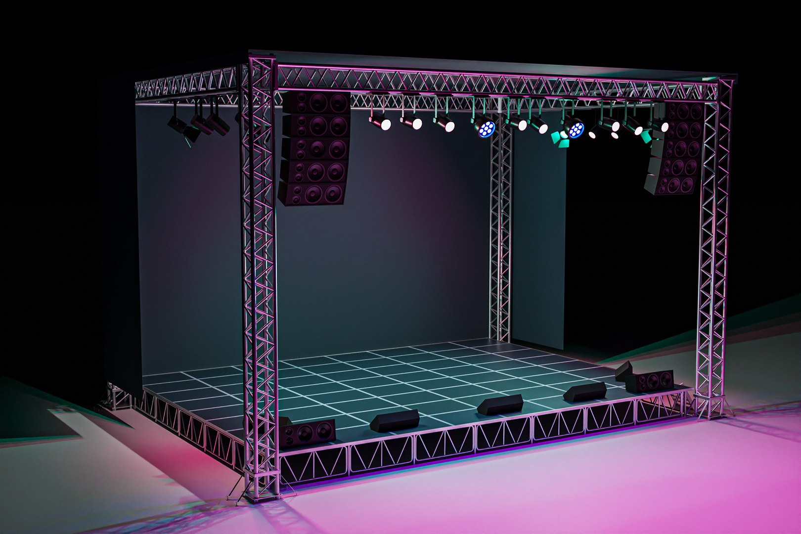 Concert Stage 01 Model - TurboSquid 2246268