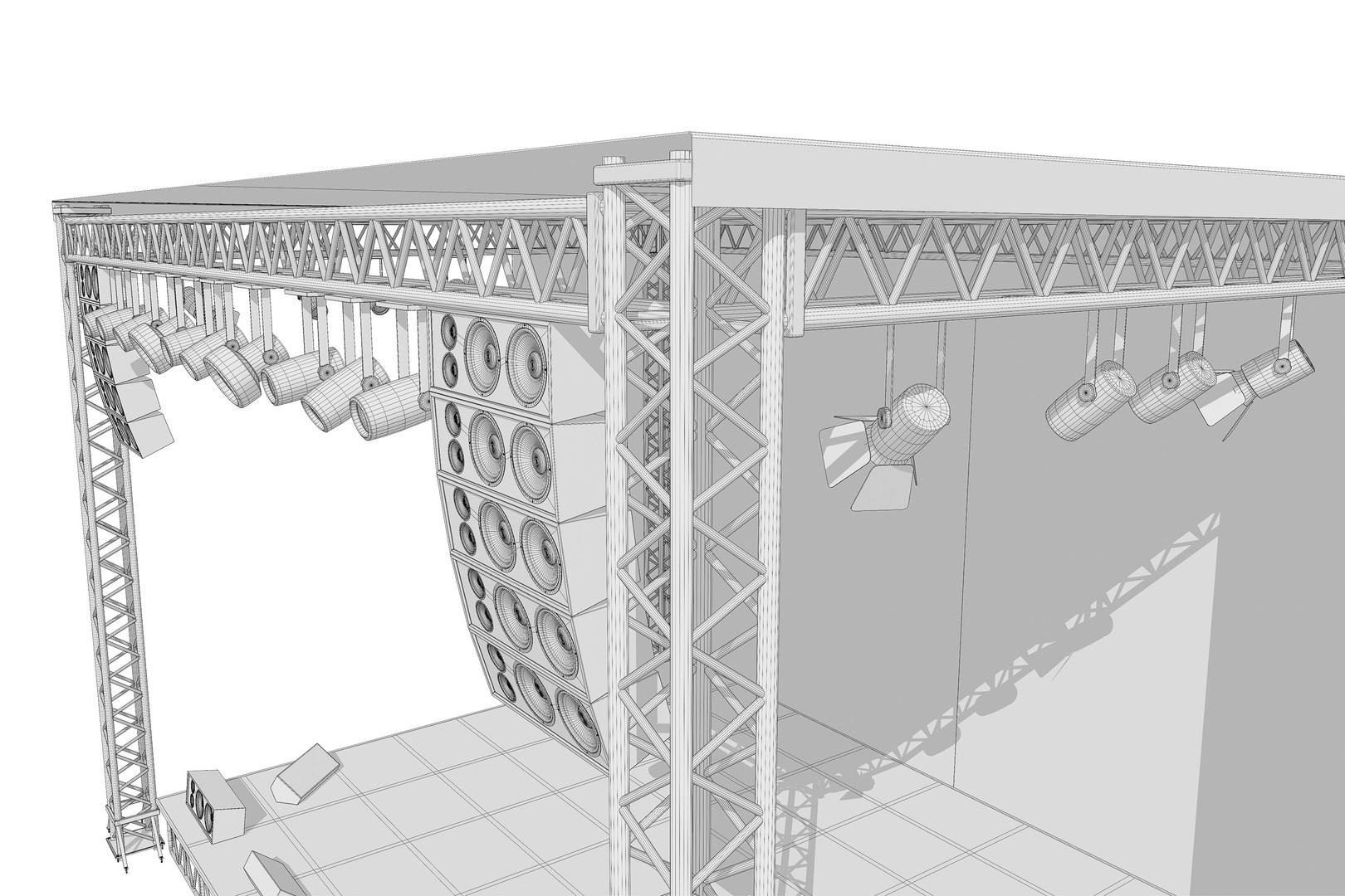 Concert Stage 01 Model - TurboSquid 2246268