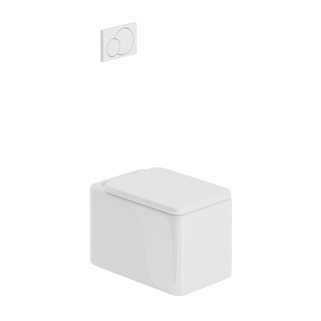 3D Rectangular Rounded Toilet - TurboSquid 1198402