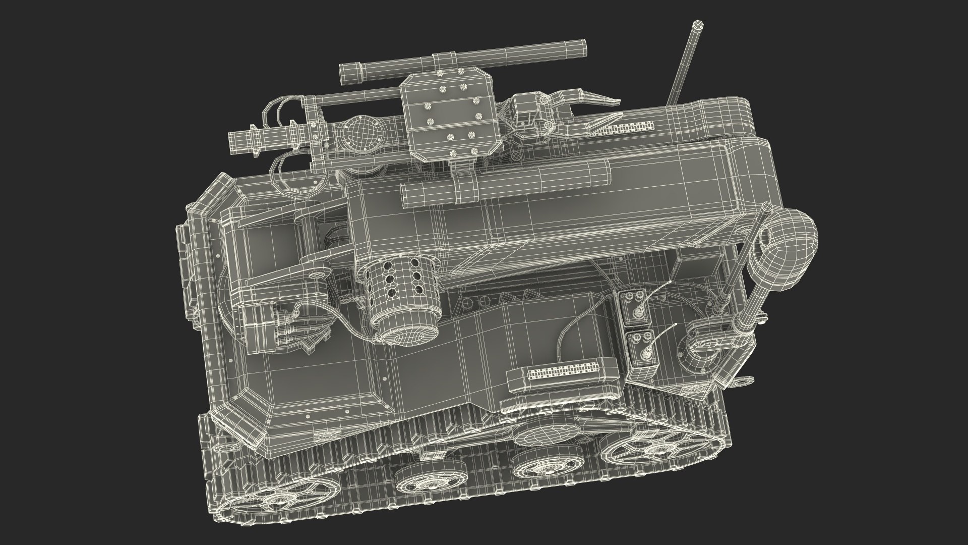 Worn Tracked Robot System Black 3D model - TurboSquid 2134650