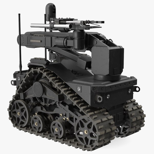 modelo 3d Sistema de robot con orugas desgastado, negro - TurboSquid ...
