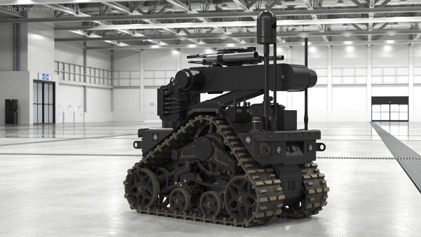 modelo 3d Sistema de robot con orugas desgastado, negro - TurboSquid ...