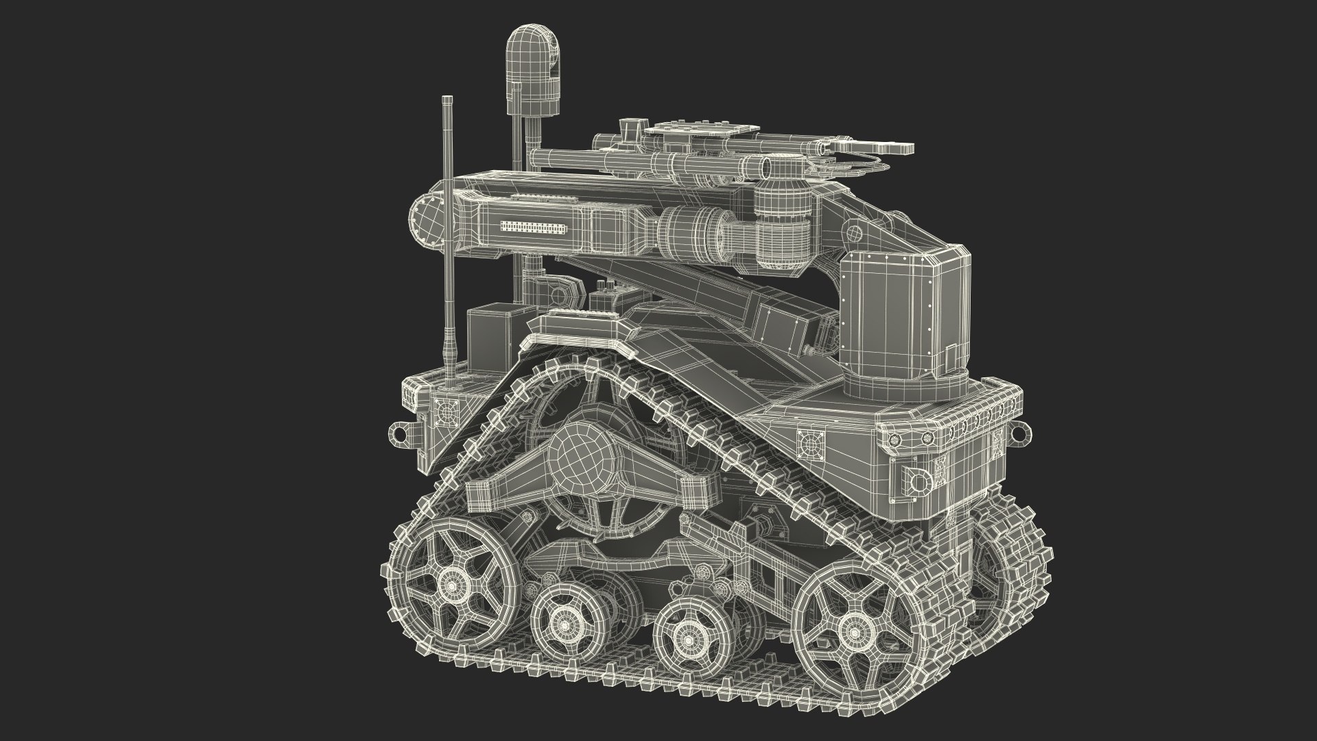 Worn Tracked Robot System Black 3D model - TurboSquid 2134650