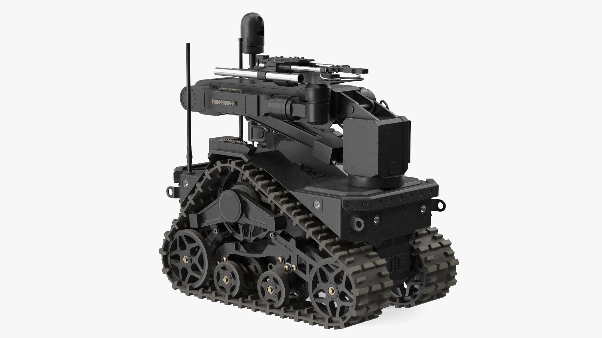 Worn Tracked Robot System Black 3D model - TurboSquid 2134650