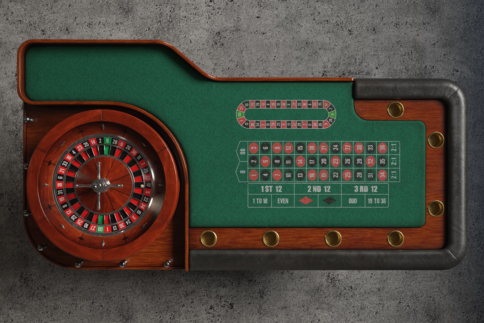 3D Roulette Table 3D Model - TurboSquid 2004257