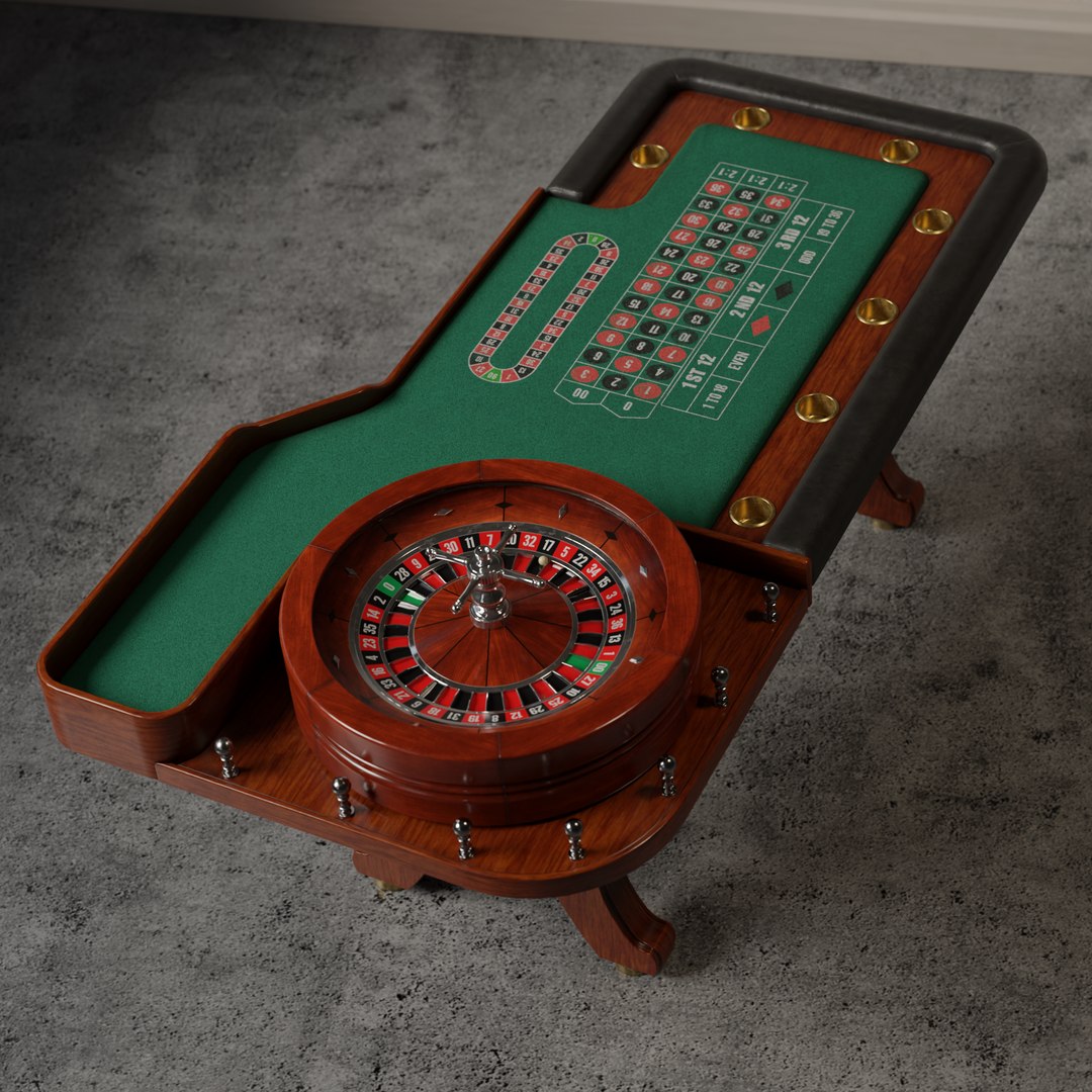 3D Roulette Table 3D Model - TurboSquid 2004257