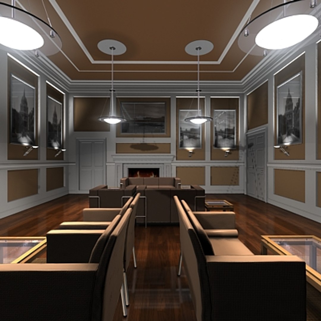 Lounge Interior 3d Model