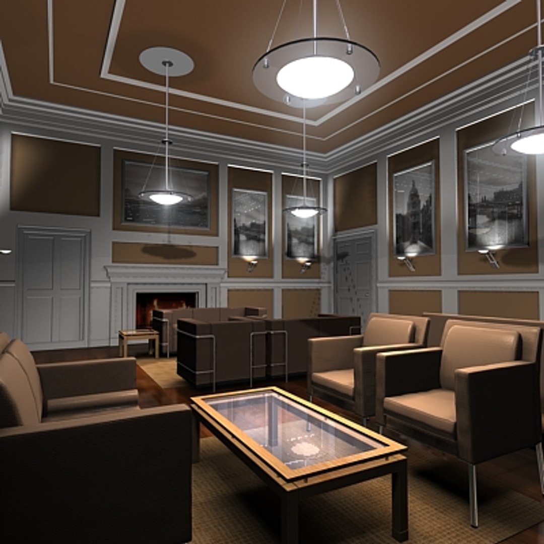 Lounge Interior 3d Model
