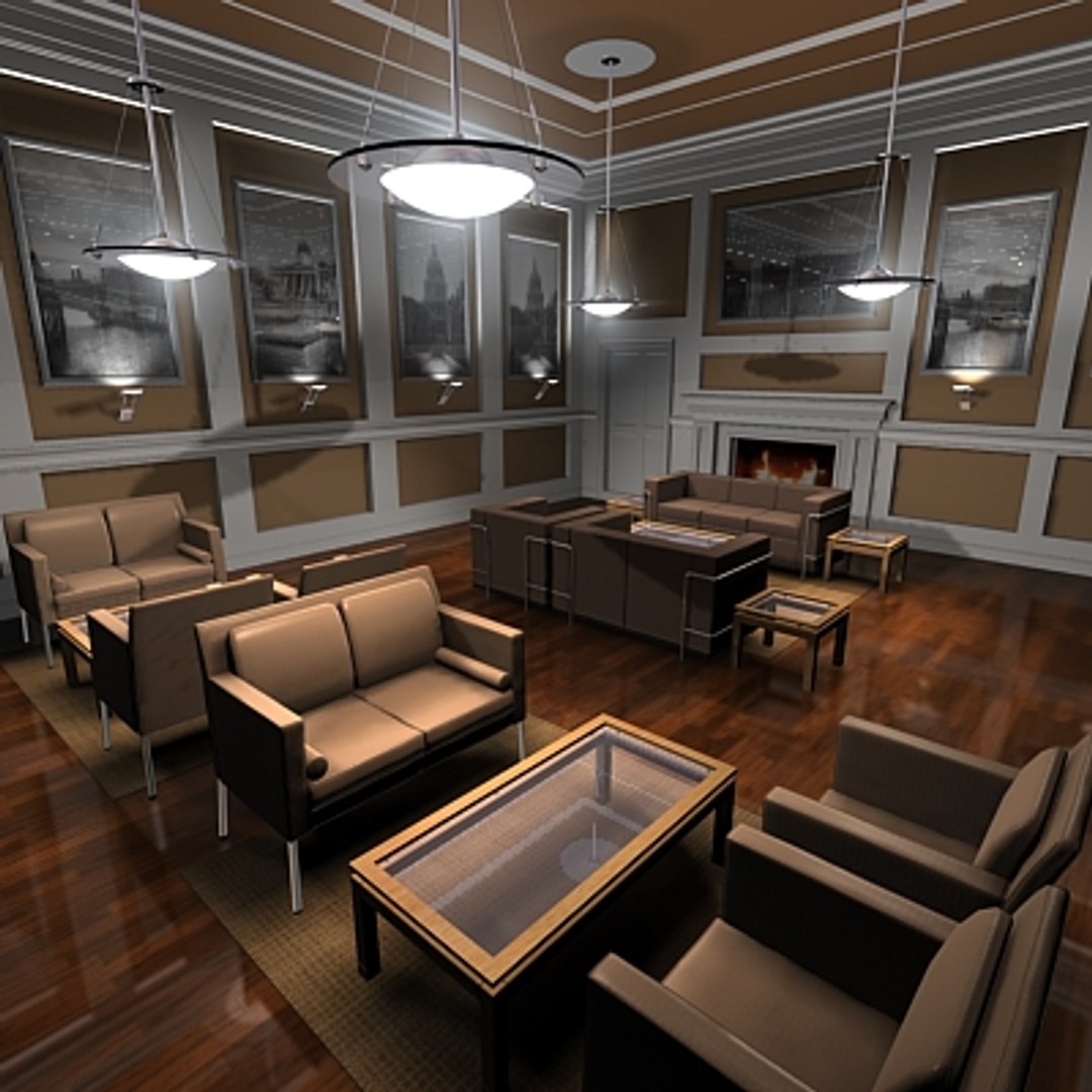 Lounge Interior 3d Model