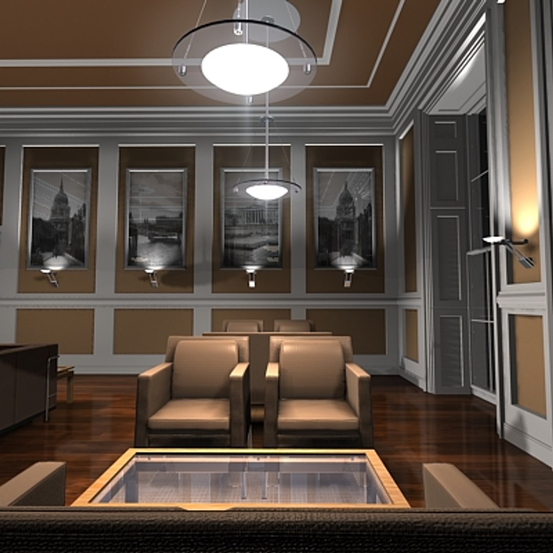 Lounge Interior 3d Model