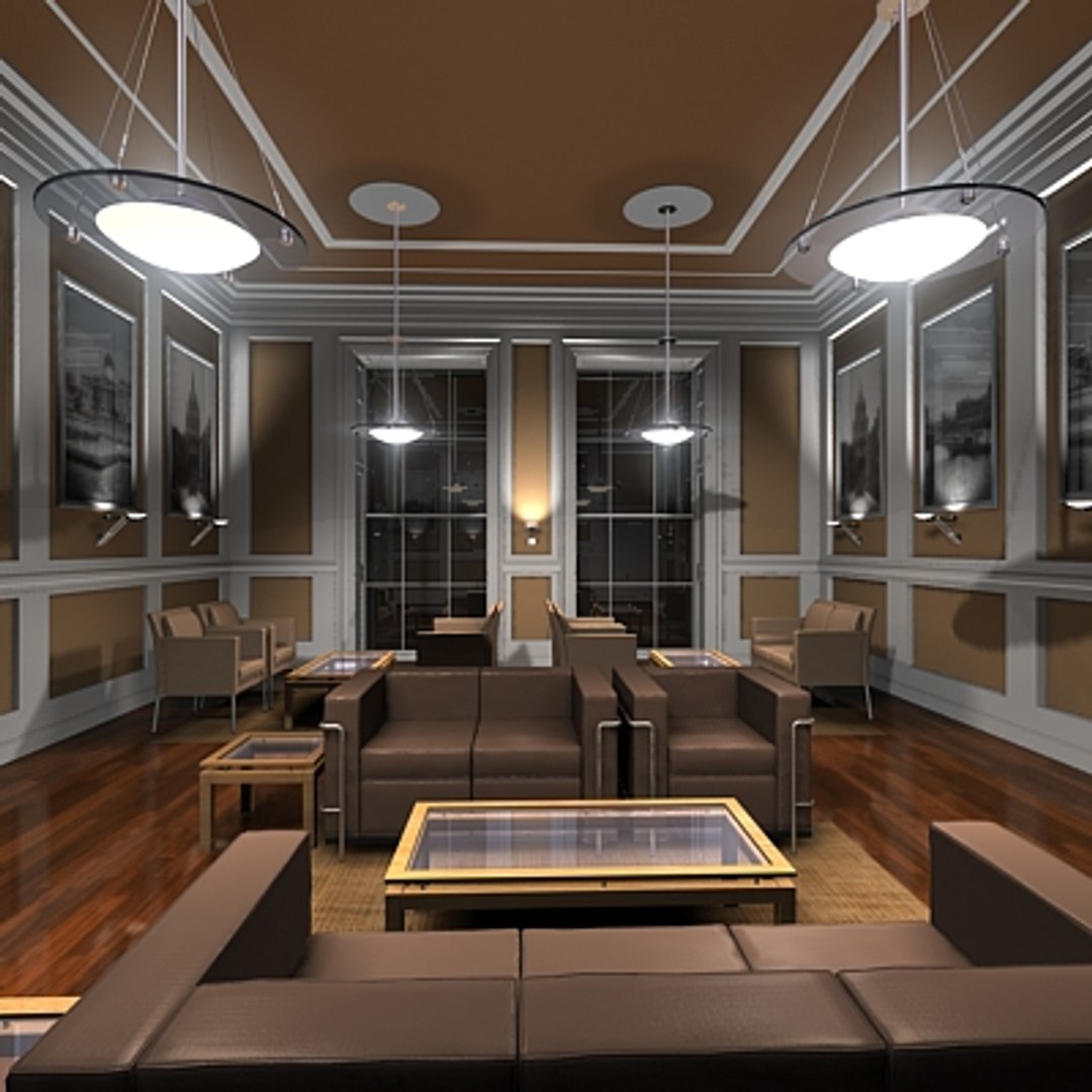 Lounge Interior 3d Model