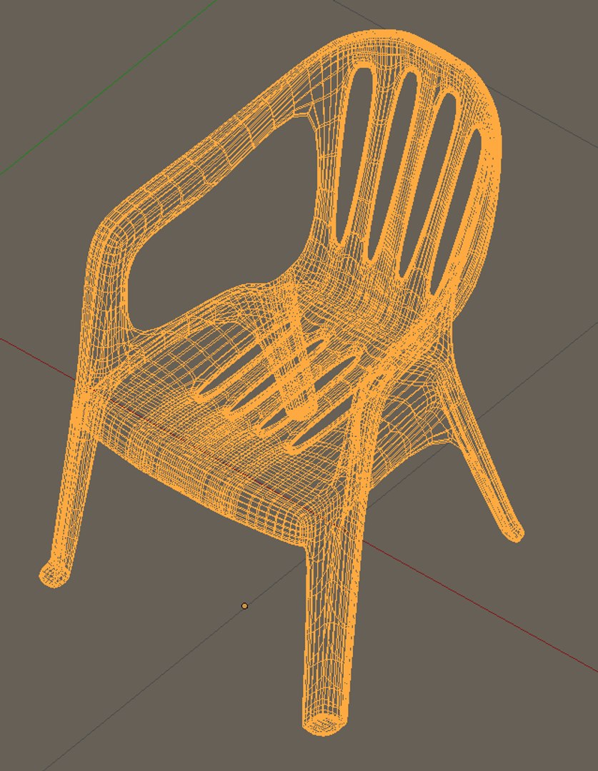 Pvc Garden Chairs Table 3D Model - TurboSquid 1158380