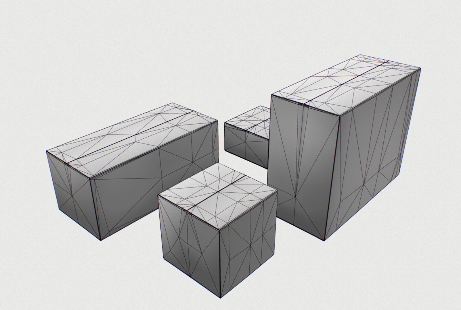 3D Cardboard Boxes Model - TurboSquid 1579547