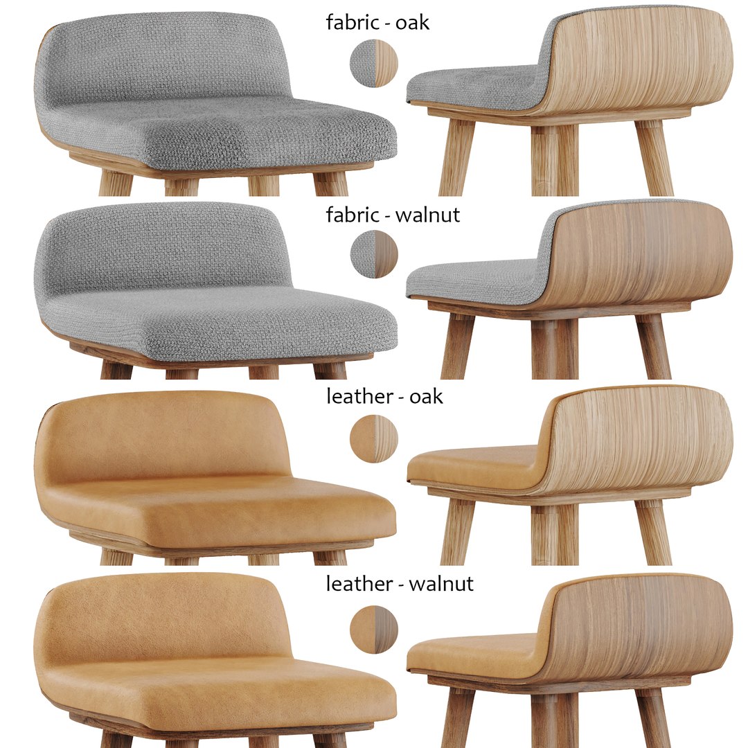 Stool Leather Fabric 3D Model - TurboSquid 1675037