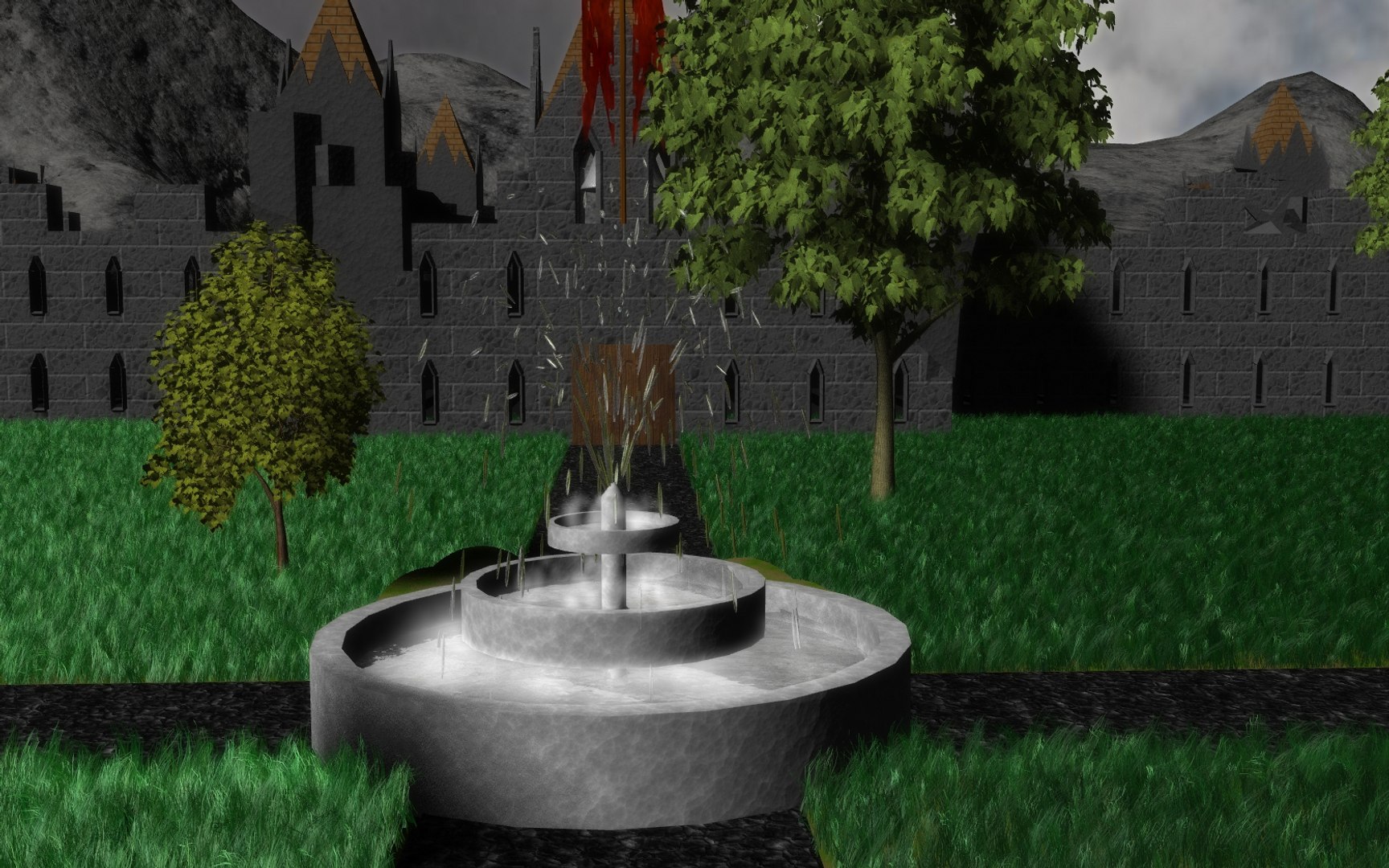 gothic castle 3d model