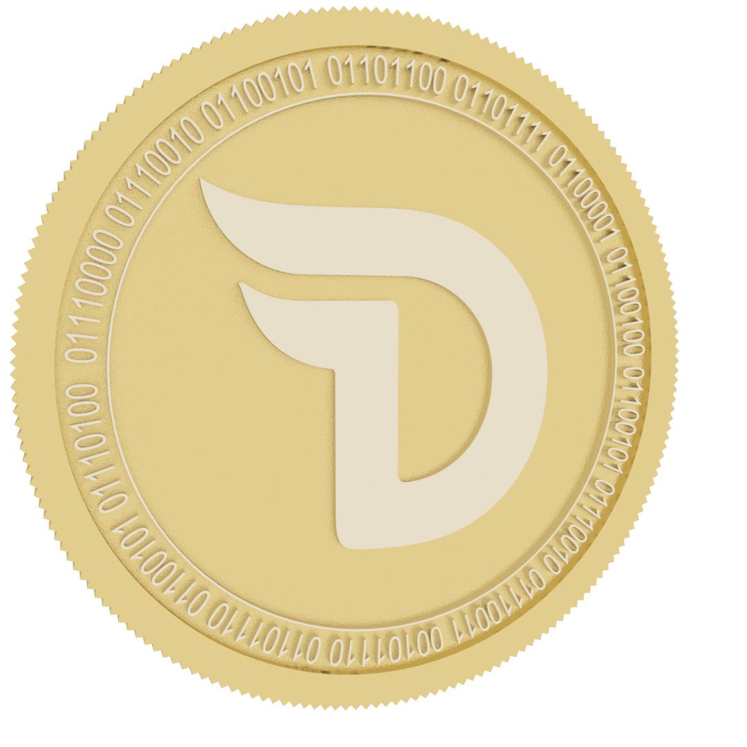 Divi Exchange Token Gold Coin 3D - TurboSquid 1495701